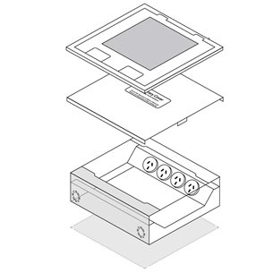 FOBSSF4P5DS80-SE - FFOB-250/80 4 x AUTO SWITCHED GPO + 5 GANG DATA