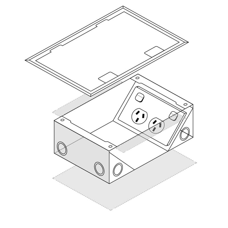 FOBSSF2STDO - FFOB-290S 1 x Standard DGPO Outlet and 6 x Single Data
