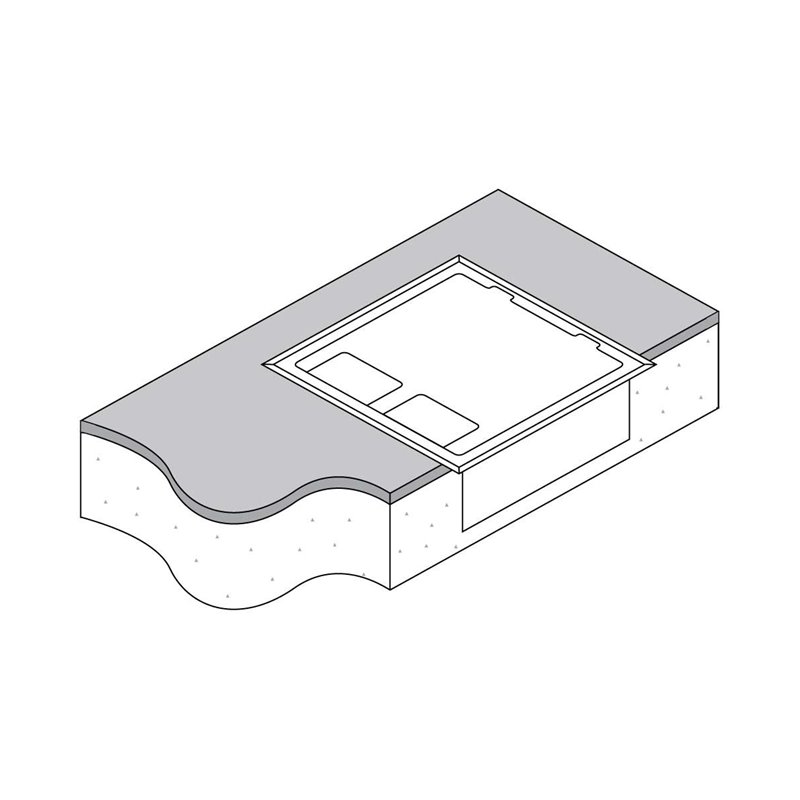 FOBBRF2PS67 - FFOB-142 Floor Box 2 x 10Amp Round Auto switched GPOs