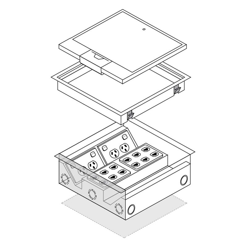 FOBPL6STDO - FFOB-538 4 X 10amp DGPO OUTLET 12 X SINGLE DATA