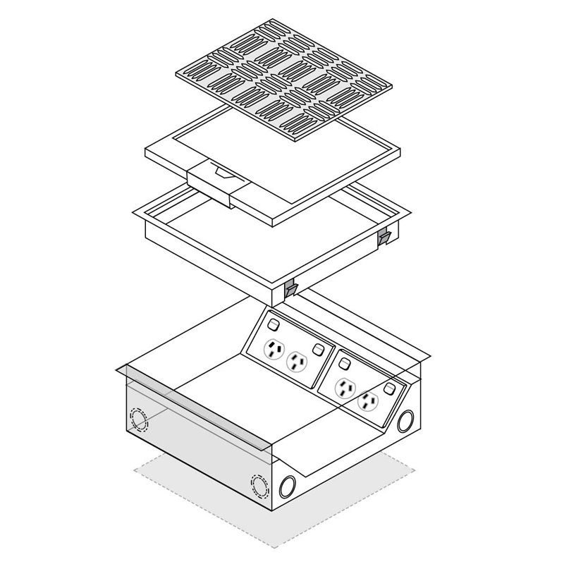 FOBPL4STDO - FFOB-568 4 x DGPO POWER OUTLETS