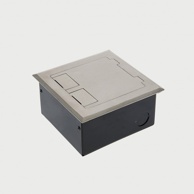 FOBSSF2PS67 - FFOB-143 Floor Box 2 x 10Amp Round Auto switched GPOs