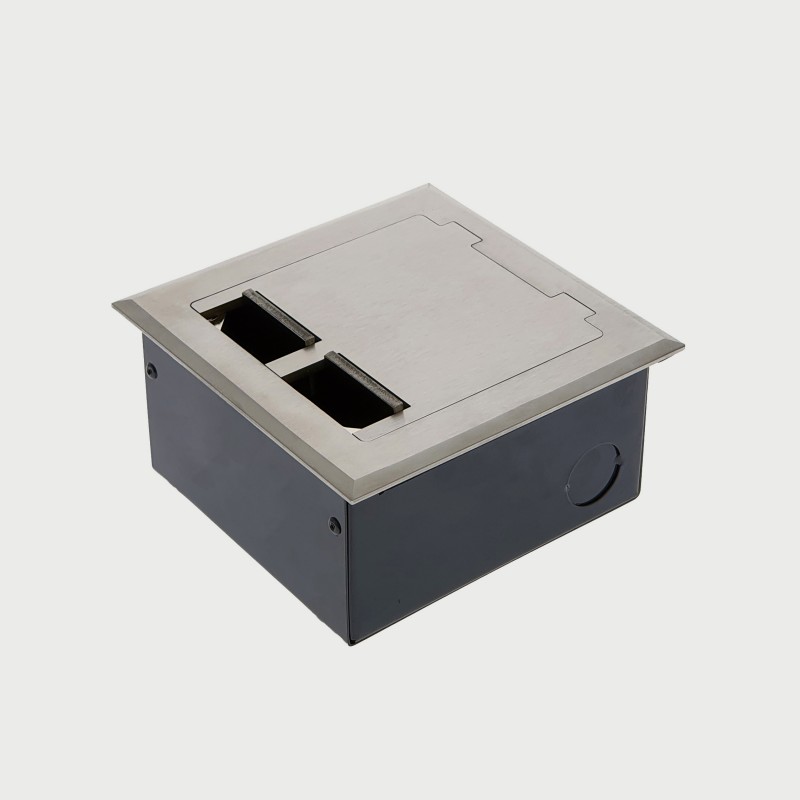 FOBSSF2PS67 - FFOB-143 Floor Box 2 x 10Amp Round Auto switched GPOs