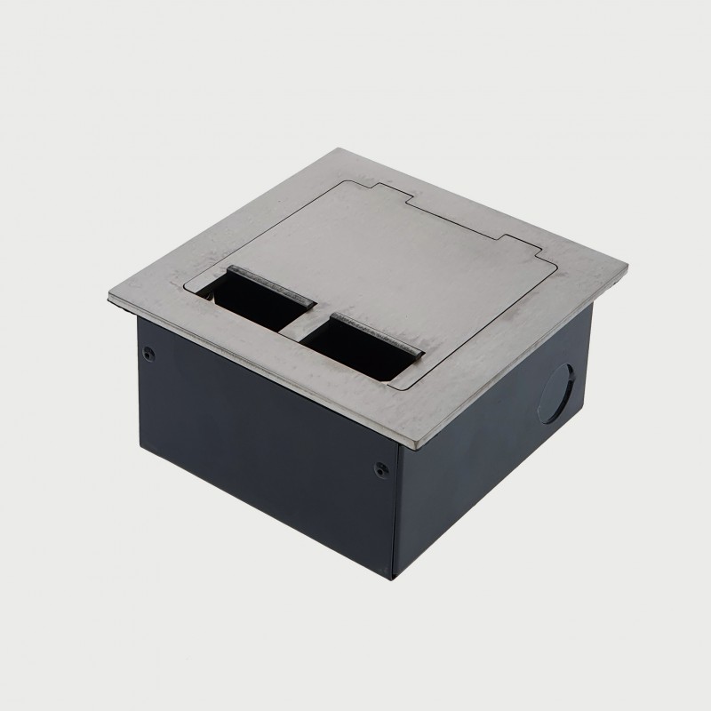 FOBSSF2PS67-SE - FFOB-143F Floor Box 2 x 10Amp Round Auto switched GPOs