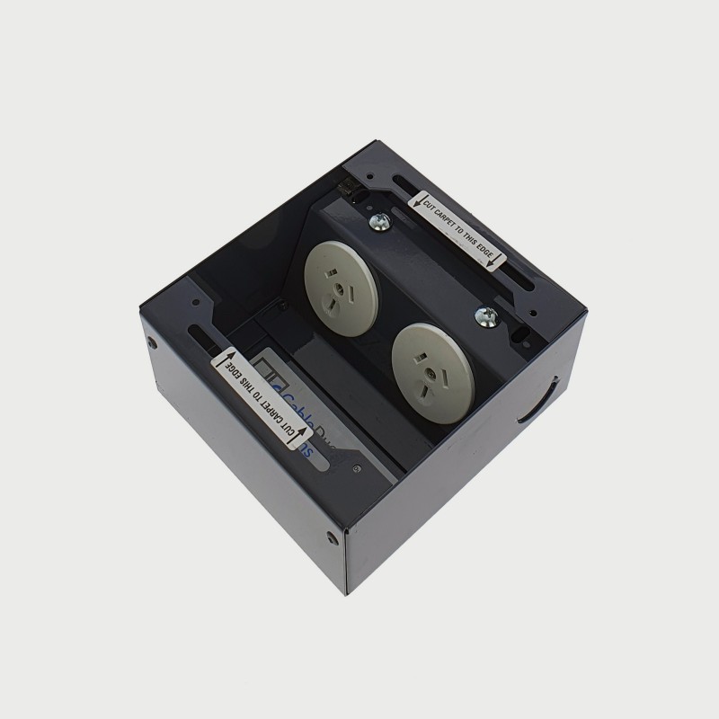 FOBBR19R2PS67 - FFOB-149B-2A Floor Box 2 x 10Amp Round Auto switched GPOs