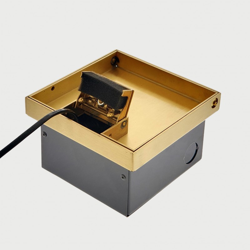 FOBBR19R2PS67 - FFOB-149B-2A Floor Box 2 x 10Amp Round Auto switched GPOs