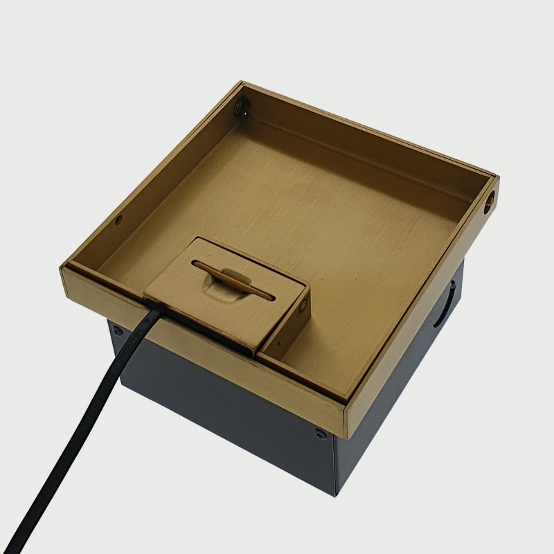 FOBBR19R2PS67 - FFOB-149B-2A Floor Box 2 x 10Amp Round Auto switched GPOs