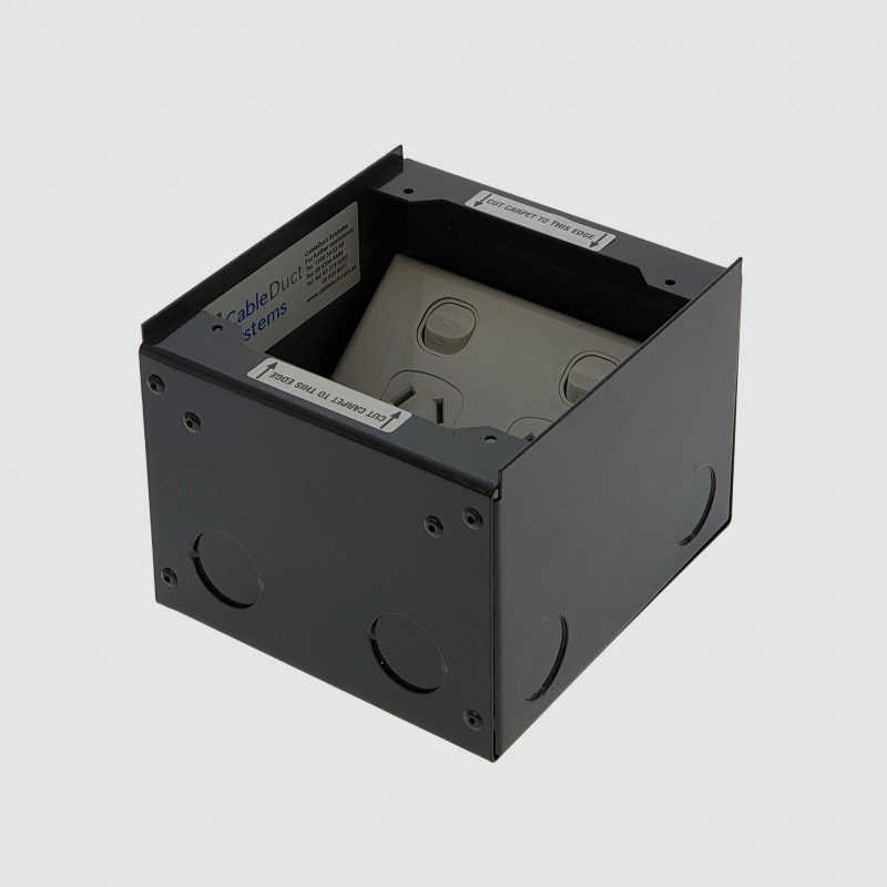 FOBSSBF1STDO3D - FFOB-148BLK Floor Box 1 x Standard DGPOs + 3 Data ...