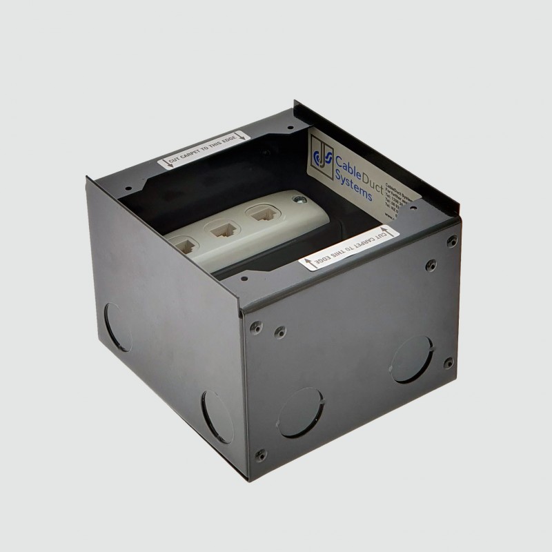 FOBSSBF1STDO3D - FFOB-148BLK Floor Box 1 x Standard DGPOs + 3 Data ...