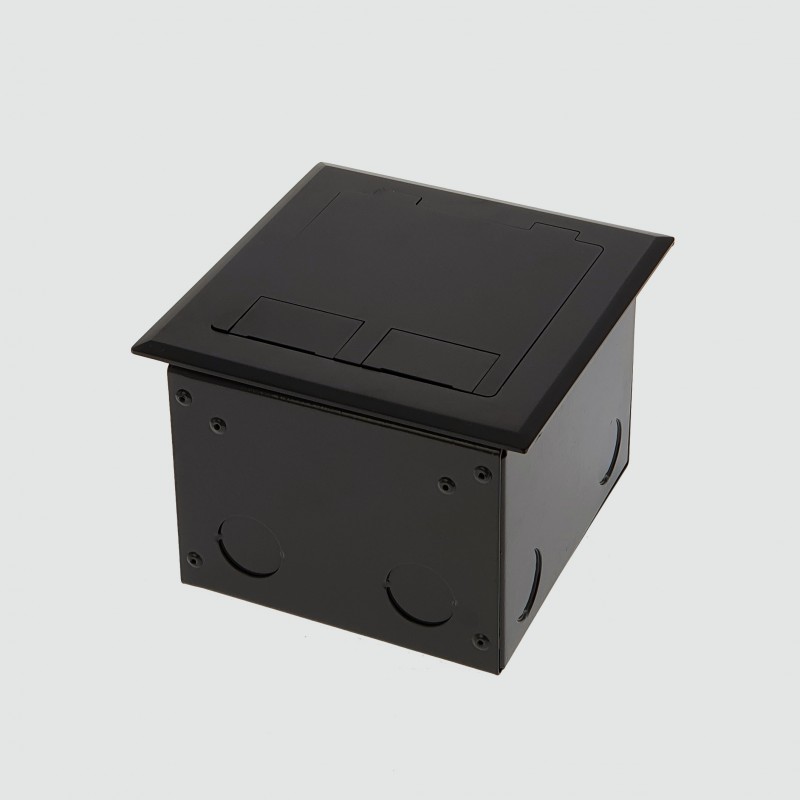 FOBSSBF1STDO3D - FFOB-148BLK Floor Box 1 x Standard DGPOs + 3 Data ...
