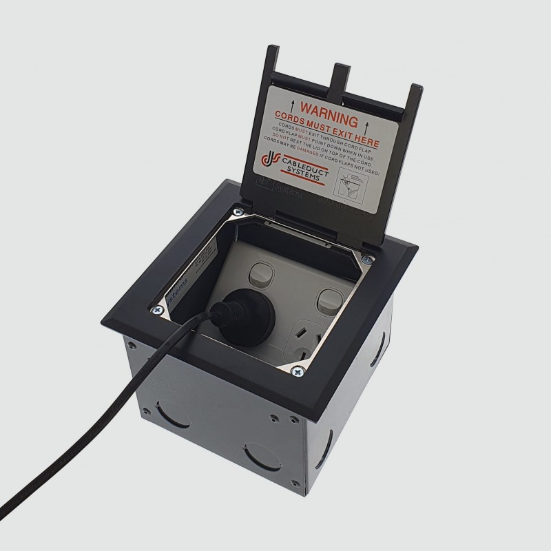 FOBSSBF1STDO3D - FFOB-148BLK Floor Box 1 x Standard DGPOs + 3 Data ...