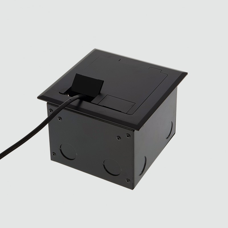 FOBSSBF1STDO3D - FFOB-148BLK Floor Box 1 x Standard DGPOs + 3 Data ...