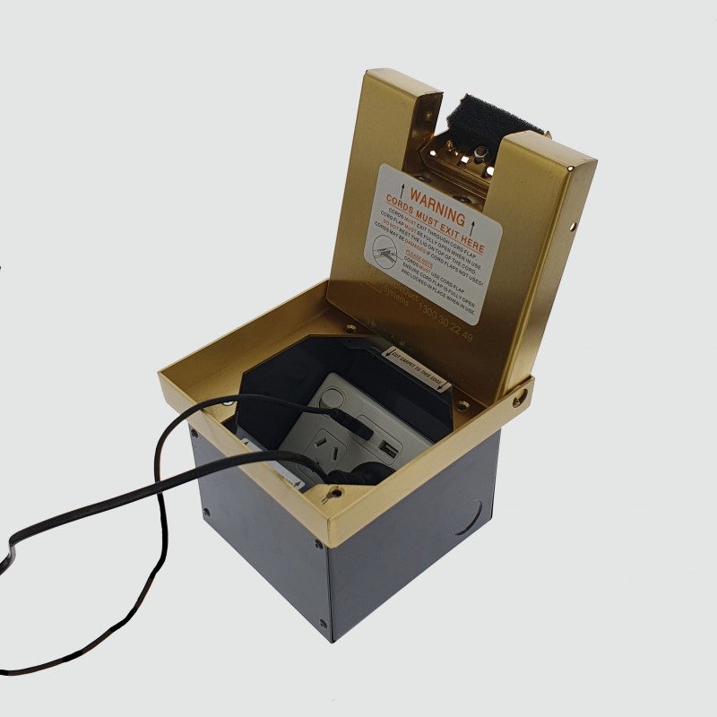 FOBBR19R1STDO - FFOB-149B/2P Floor Box 1 x Standard DGPO GPOs